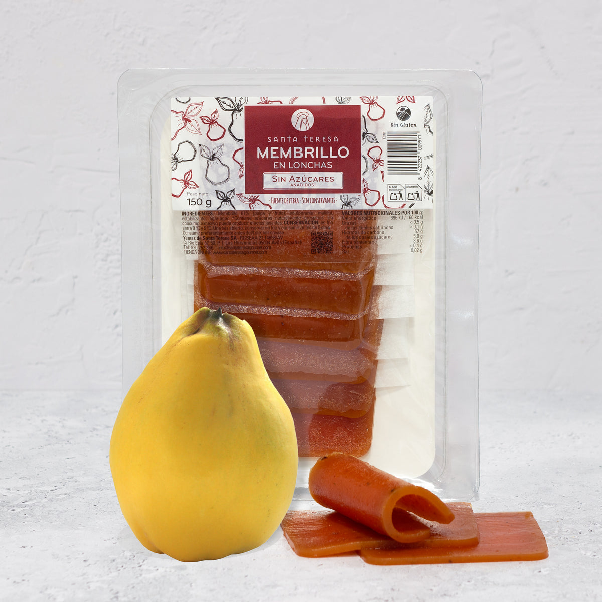 Membrillo loncheado sin azúcar 150g – Santa Teresa Gourmet